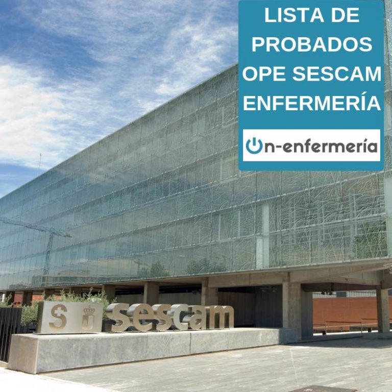 Listado definitivo de aprobados OPE SESCAM de enfermería - On-enfermería