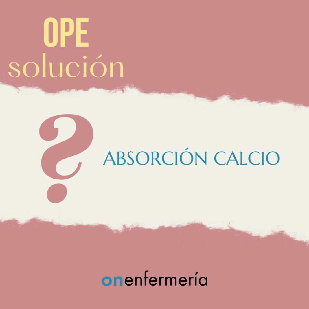 Pregunta OPE Enfermería absorción calcio