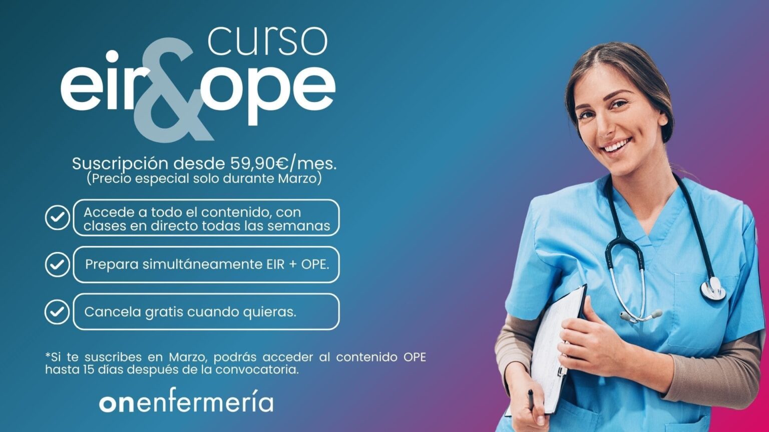 Curso examen EIR 2026: Exámenes, clases y temario